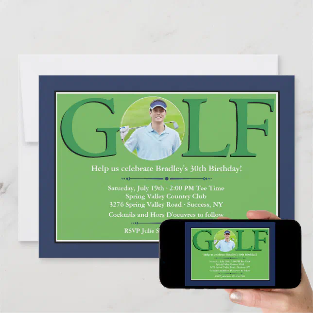 Golf Photo Invitations | Zazzle