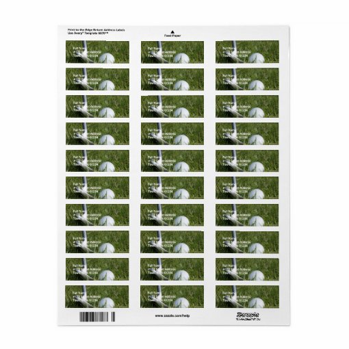 Golf Photo Mailing Label | Zazzle