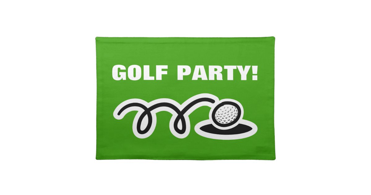 Golf placemats for themed golfing party | Custom | Zazzle