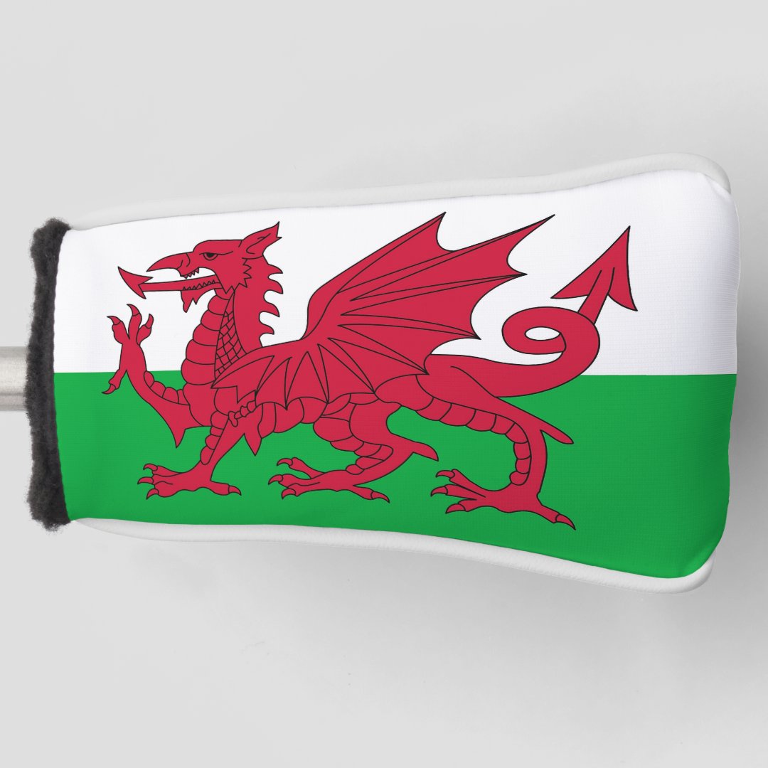 Golf Putter Cover with Flag of Wales, UK | Zazzle