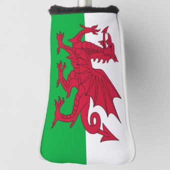 Golf Putter Cover with Flag of Wales, UK | Zazzle