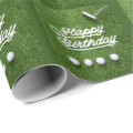 Golf putter Happy birthday to golfer Wrapping Paper | Zazzle