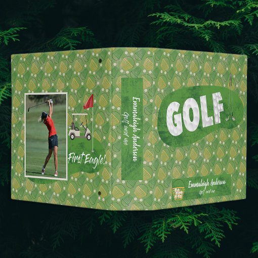 Golf Range Fanatic Photo Scrapbook Album 3 Ring Binder | Zazzle
