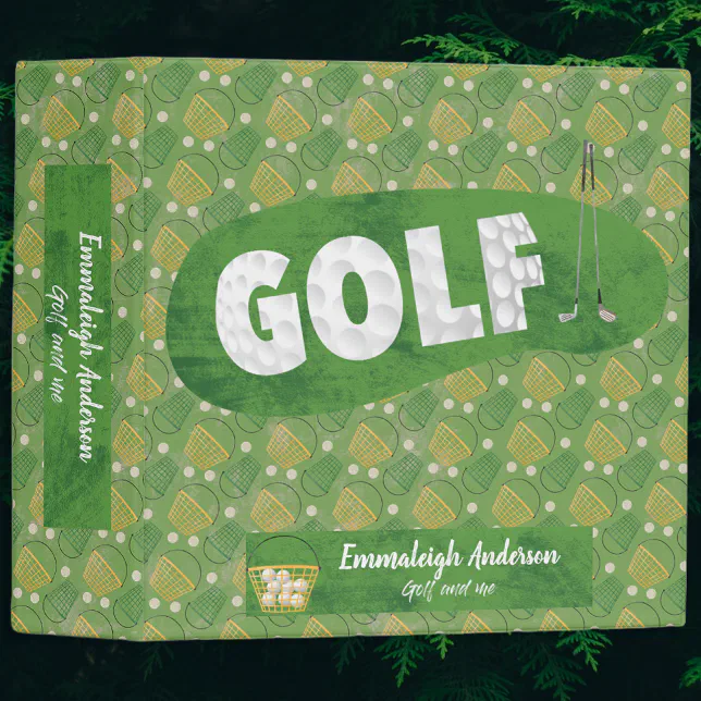 Golf Range Fanatic Photo Scrapbook Album 3 Ring Binder | Zazzle