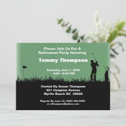 Golf Retirement Invitation | Zazzle