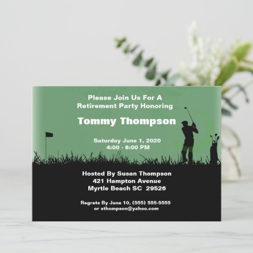 Golf Retirement Invitation | Zazzle