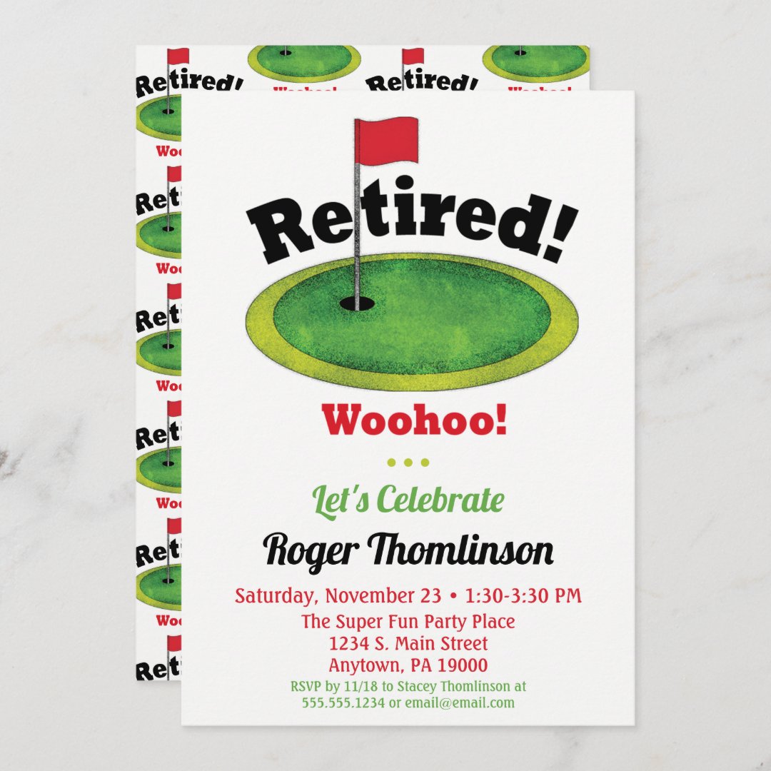 Golf Retirement Invitation - Golfing Retirement | Zazzle