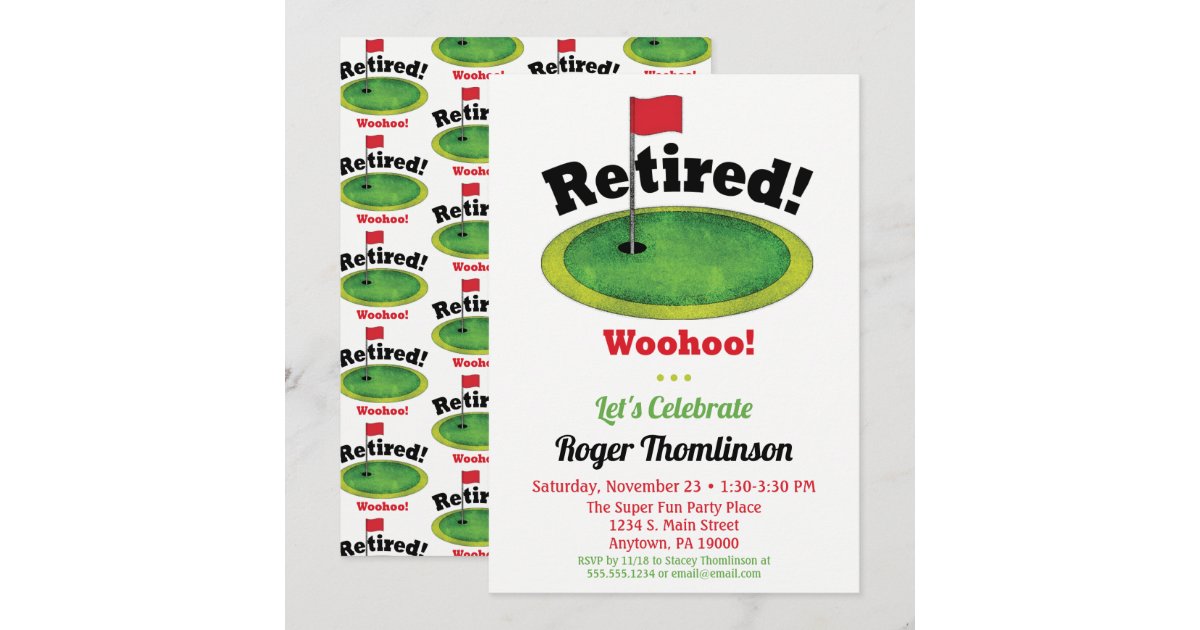 Golf Retirement Invitation - Golfing Retirement | Zazzle