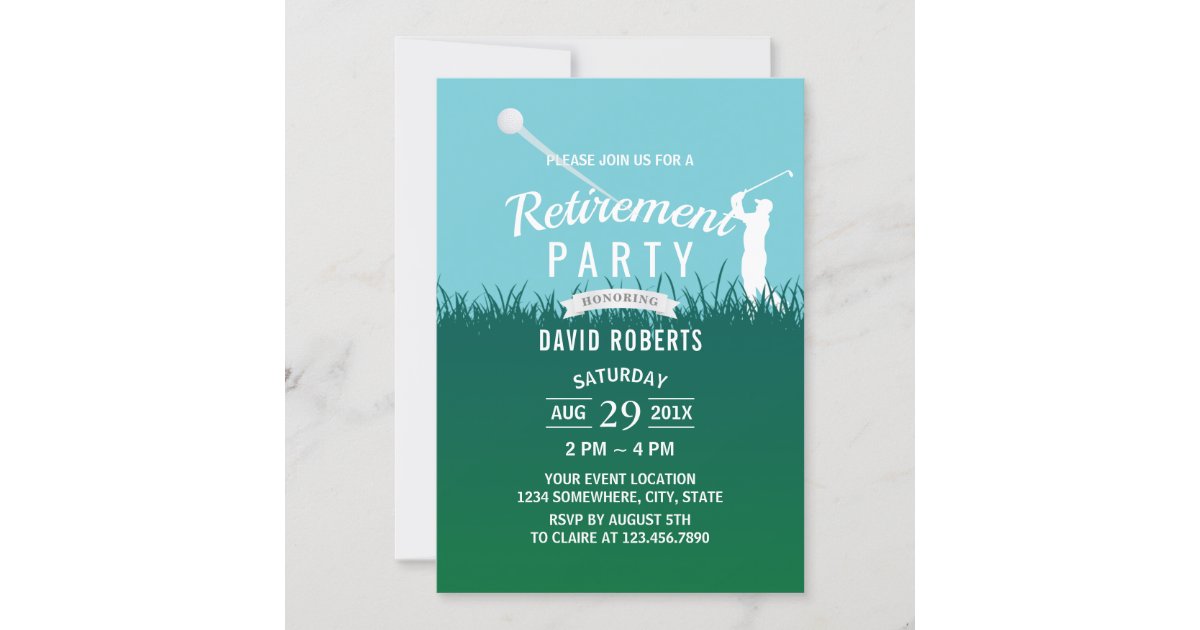 Golf Retirement Party Invitation | Zazzle
