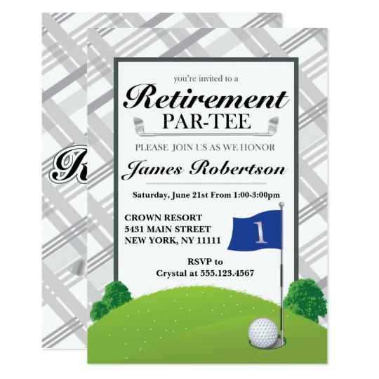 Golf Retirement Party Invitations | Zazzle.com