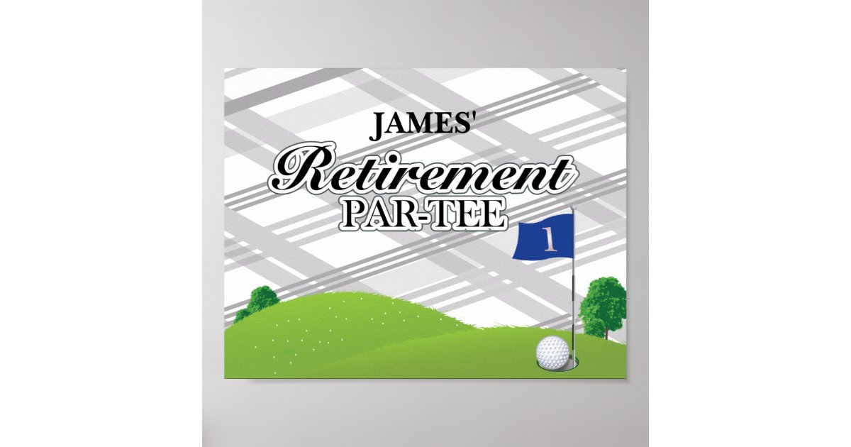 Golf Retirement Party Poster | Zazzle