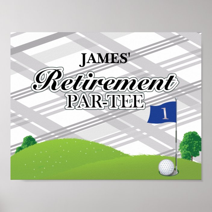Golf Retirement Party Poster | Zazzle.com