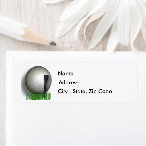 Golf Return Address Label | Zazzle