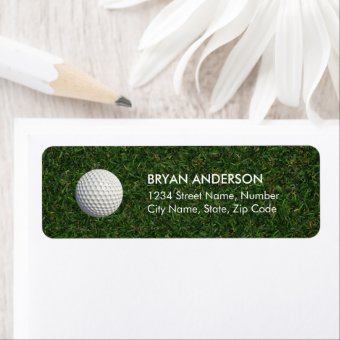 Golf Return Address Label | Zazzle