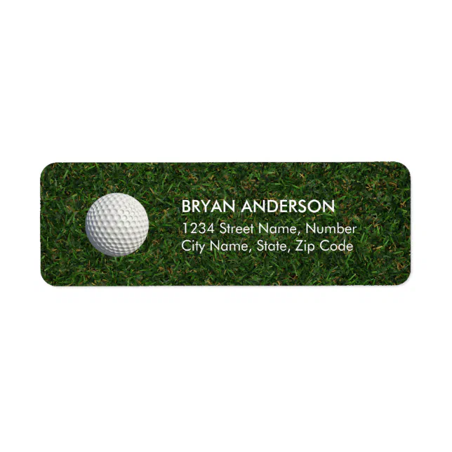 Golf Return Address Label | Zazzle