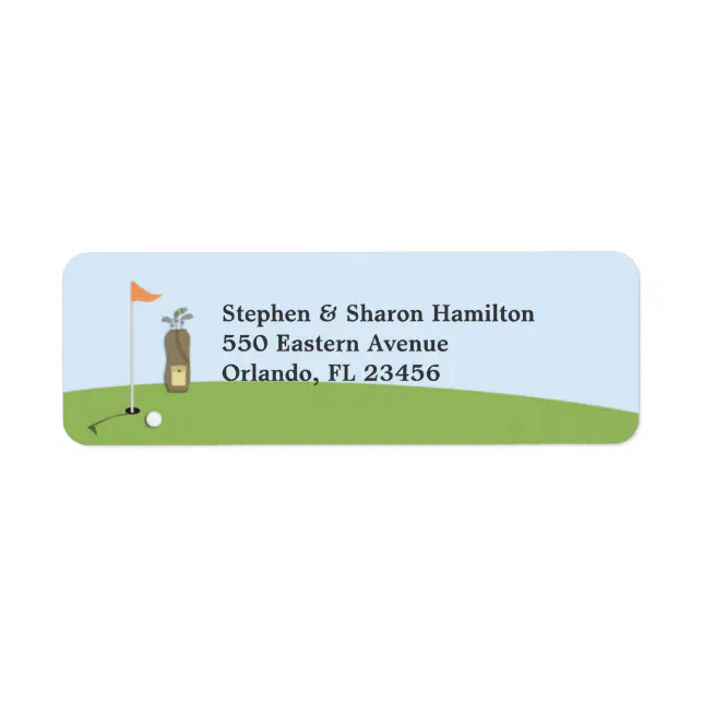 Golf Return Address Labels | Zazzle
