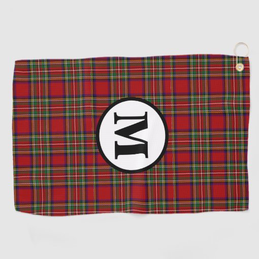 Golf Royal Stewart Tartan Plaid Scottish Monogram Golf Towel | Zazzle