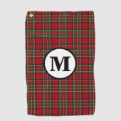 Golf Royal Stewart Tartan Plaid Scottish Monogram Golf Towel | Zazzle