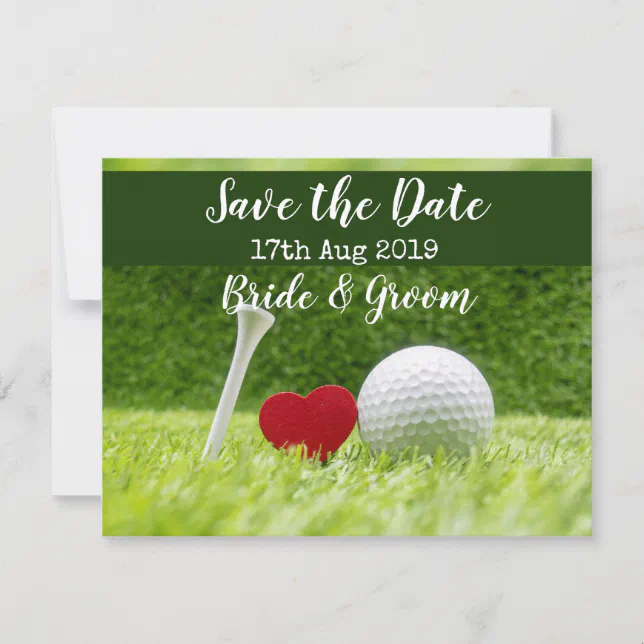 Golf Save the date for Wedding Day Announcement | Zazzle