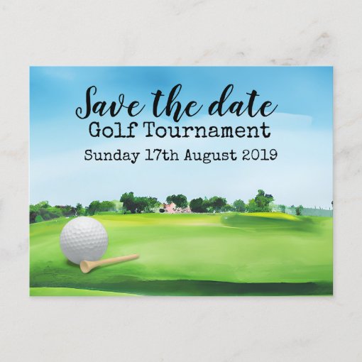 Golf Save the date Golf Tournament Announcement Postcard | Zazzle