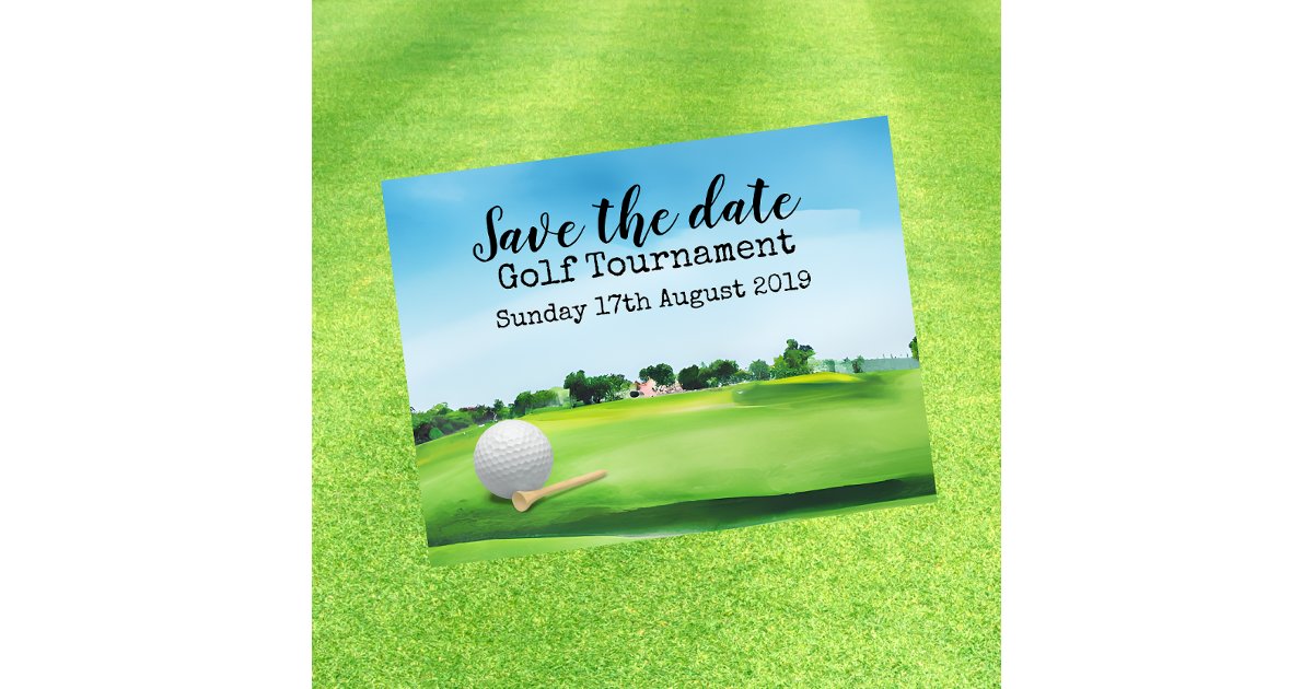 Golf Save the date Golf Tournament Announcement Postcard | Zazzle