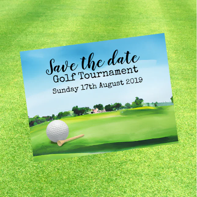Golf Save the date Golf Tournament Announcement Postcard | Zazzle