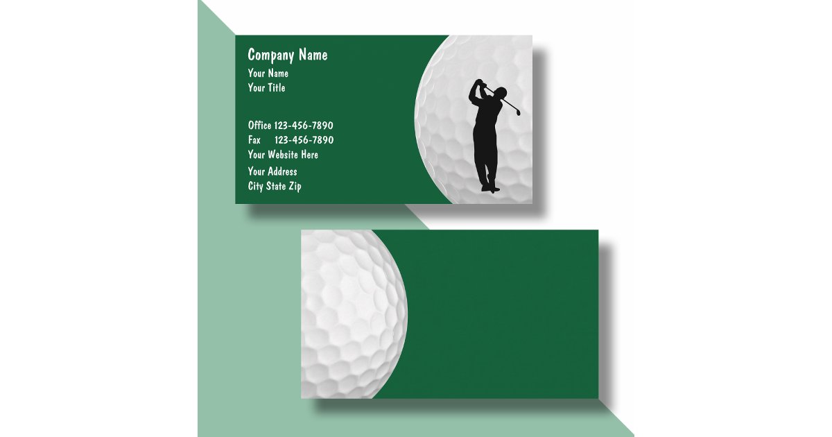 Golf Sports Theme Modern Business Cards | Zazzle