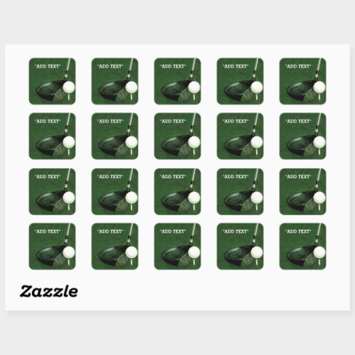 Golf Square Sticker | Zazzle