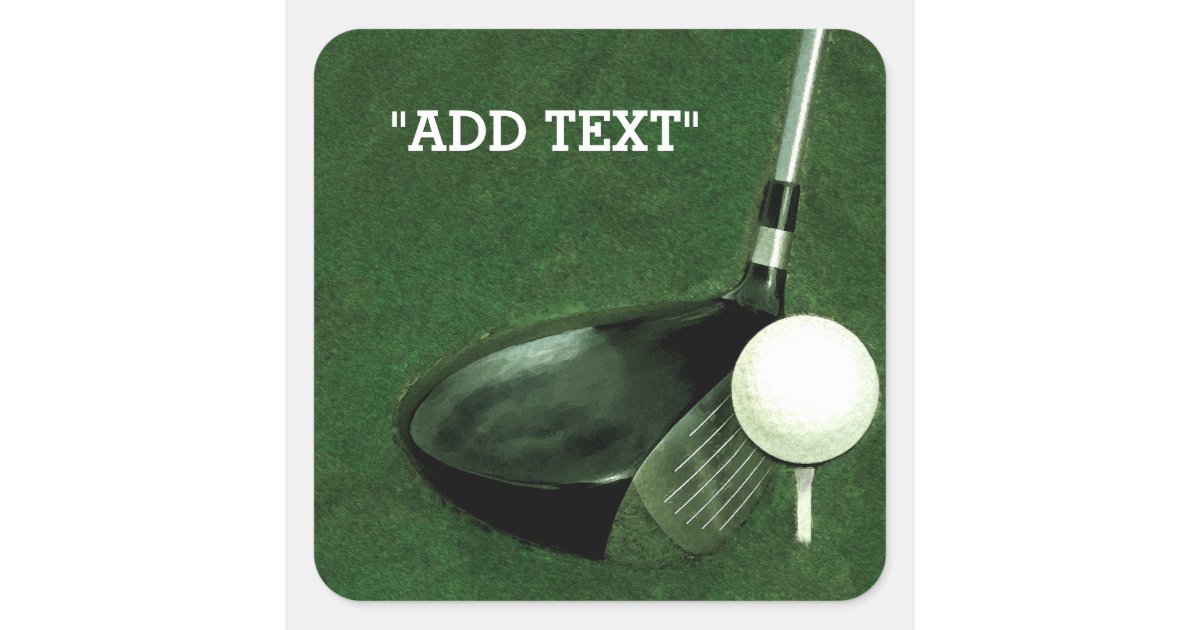 Golf Square Sticker | Zazzle