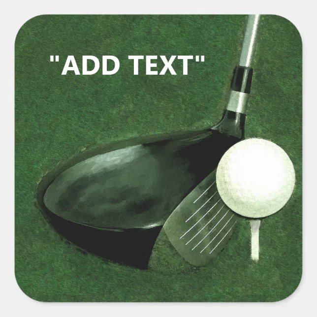 Golf Square Sticker | Zazzle