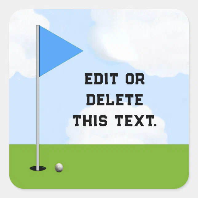 Golf Square Sticker | Zazzle