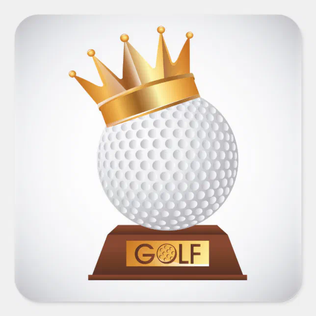 Golf Square Sticker | Zazzle