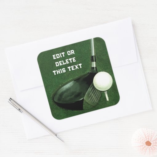 Golf Square Sticker | Zazzle