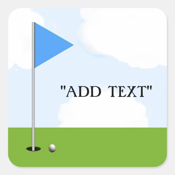 Golf Square Sticker | Zazzle
