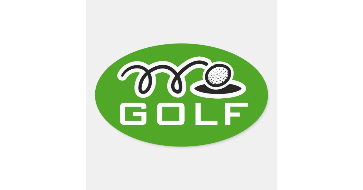Golf stickers | customizable text and background | Zazzle