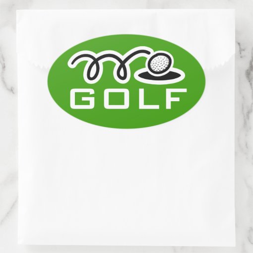 Golf stickers | customizable text and background | Zazzle