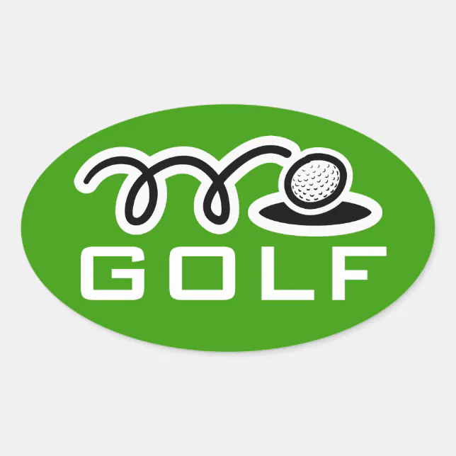 Golf stickers | customizable text and background | Zazzle