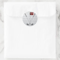 Golf Stickers with Golf Irons, Flag and YOUR TEXT | Zazzle