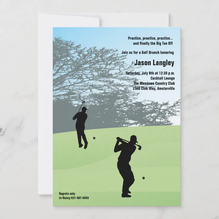 Golf Swing Invitation | Zazzle