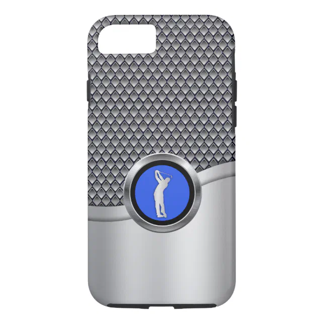 Golf Swing Sporty Metallic Look Case-Mate iPhone Case | Zazzle