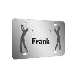 Golf Swinger Customizable Name License Plate | Zazzle