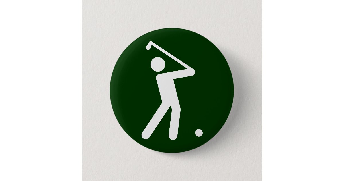 Golf Symbol Button | Zazzle