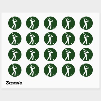 Golf Symbol Sticker | Zazzle