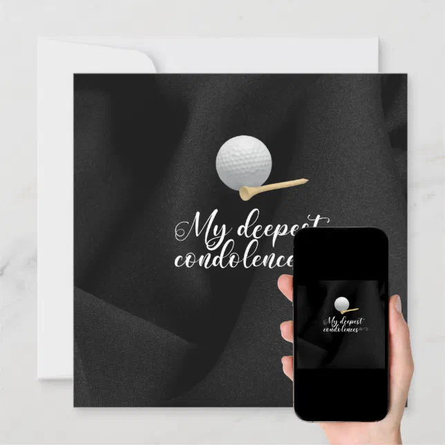 Golf sympathy sorry for your loss condolences card | Zazzle