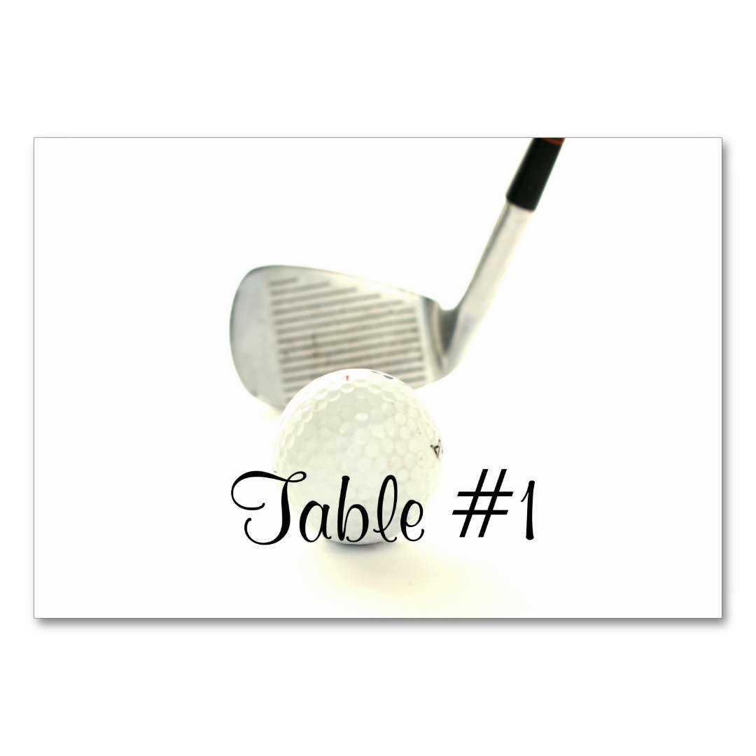 Golf Table Number | Zazzle