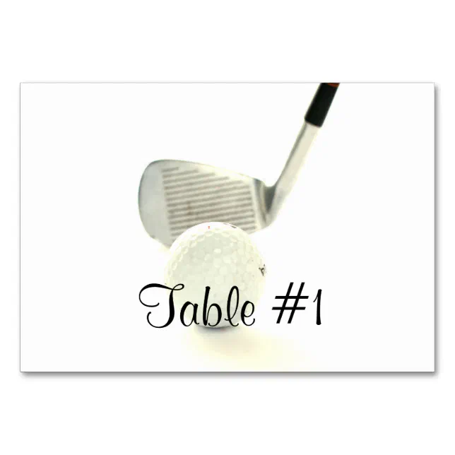 Golf Table Number | Zazzle
