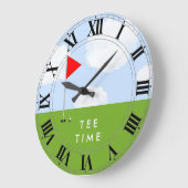Golf Tee Time Large Clock | Zazzle