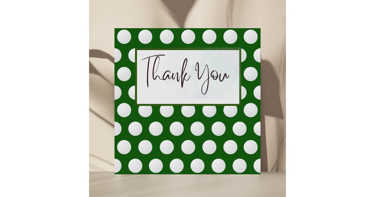 Golf thank you card | Zazzle