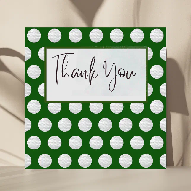 Golf thank you card | Zazzle