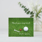 Golf Thank you card for golfer wedding | Zazzle
